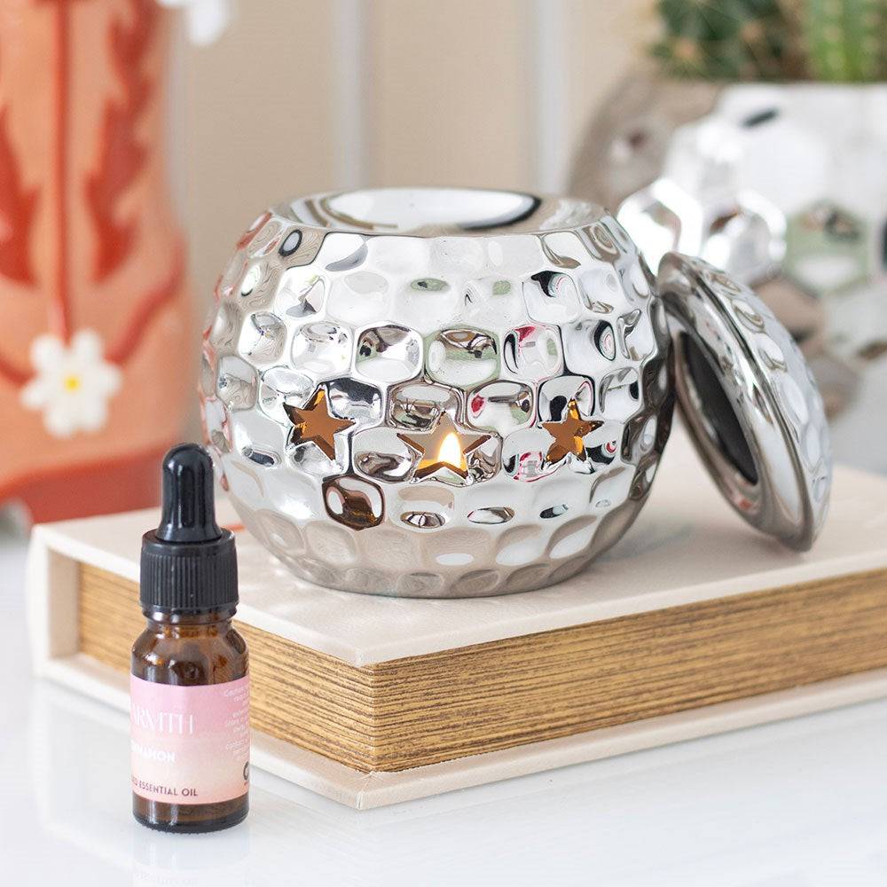 Silver Disco Ball Oil Burner | Crystal Nest